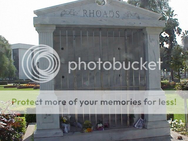 Randy Rhoads tomb pic's inside.... - Electric Guitars - Harmony Central