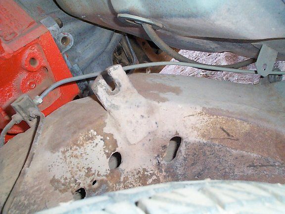 firewall clutch return spring bracket | Team Chevelle